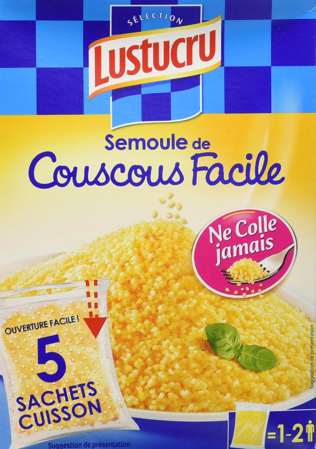 Lustucru Couscous Facile Sachet Cuisson 500 g - Lot de 6 : Amazon.fr ...