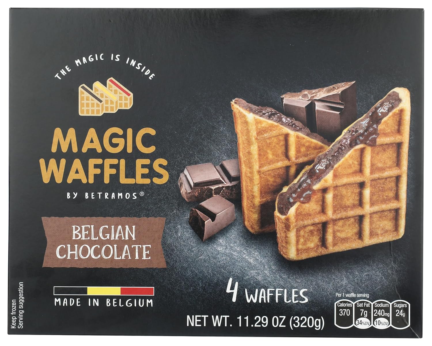 Amazon.com: Magic Waffles Belgian Chocolate Filled Waffles, 11.29 OZ ...
