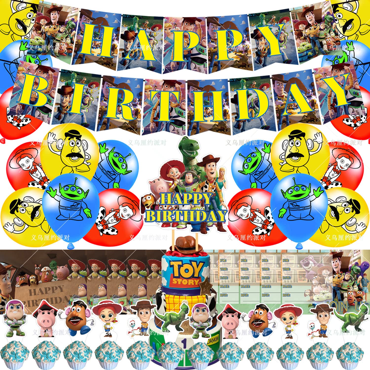 Buy NA Toy Story Birthday Decorations, Toy Story Theme Party Decoration ...