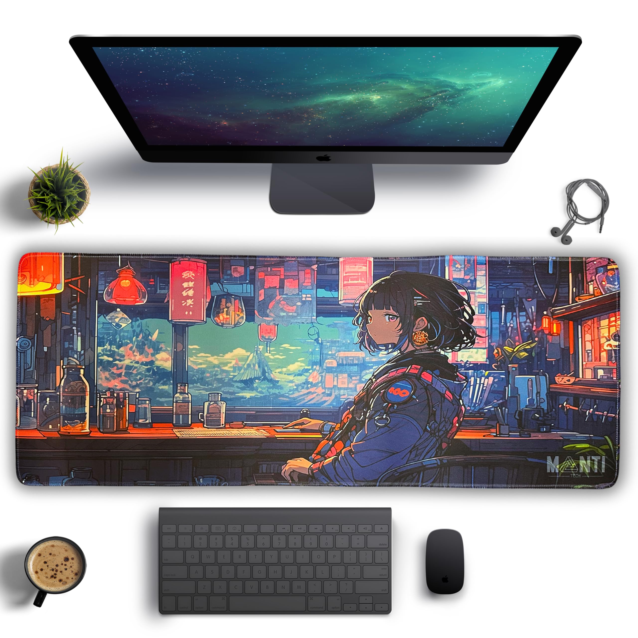 Amazon.com : Anime Mouse Pad: Girl in Her Room Gaming Mouse Pad with ...