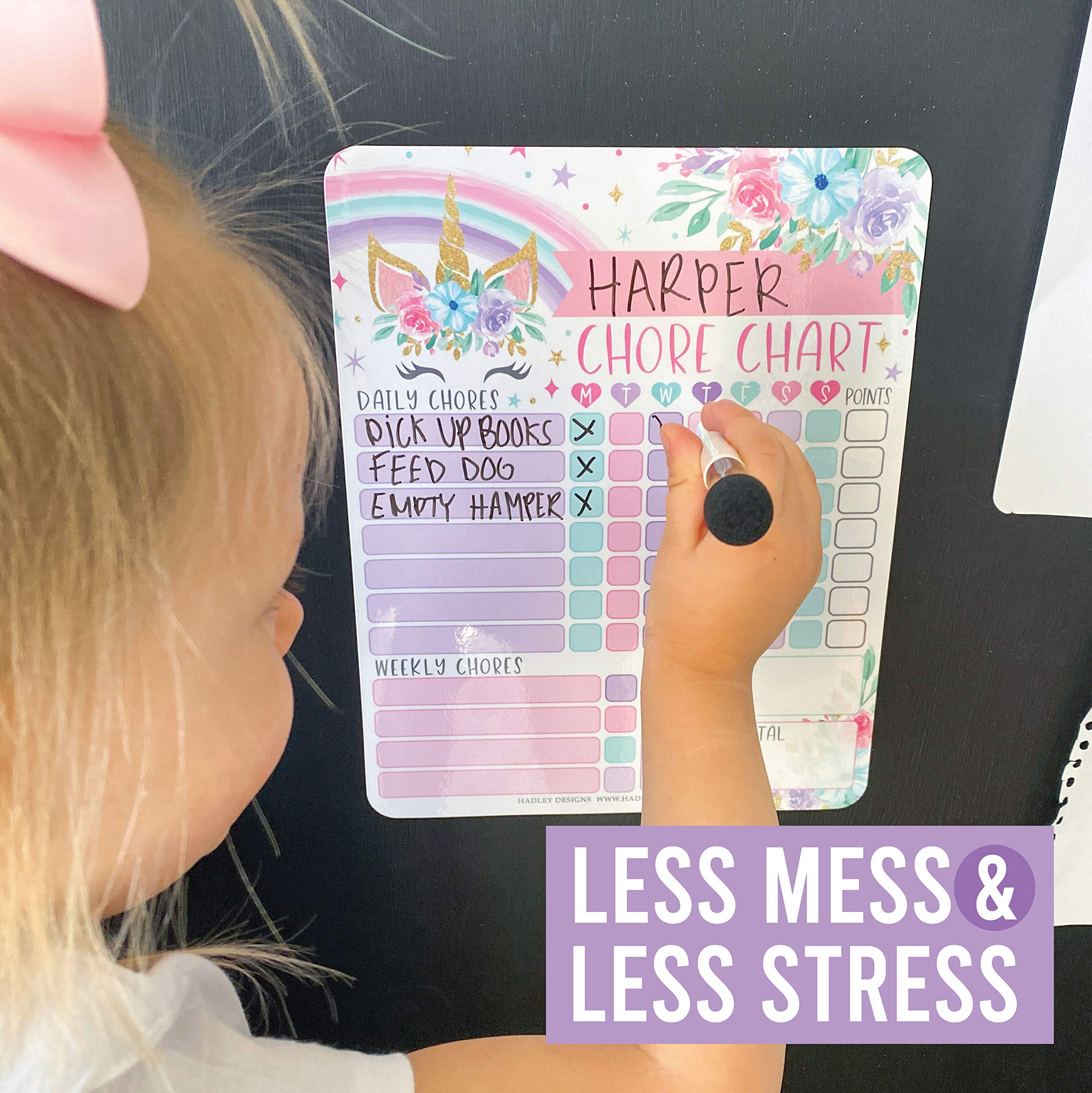 Buy Unicorn Kids Chore Chart Magnetic, Reward Chart for Kids, Good ...