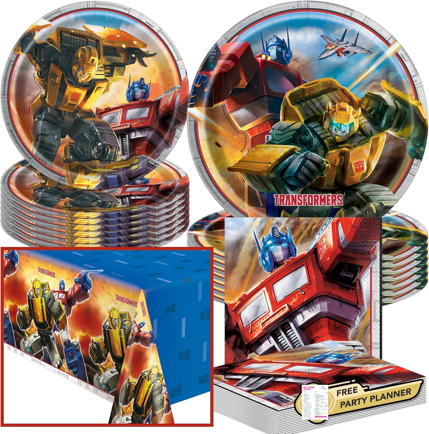 Unique Transformers Dinnerware Party Bundle for 8 - Dinner & Dessert ...