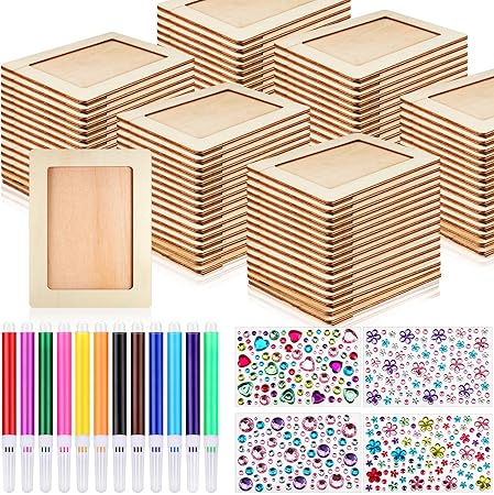 Amazon.com: Picture Frame Painting Craft Kit 7.9"x5.9" Wooden DIY Photo ...