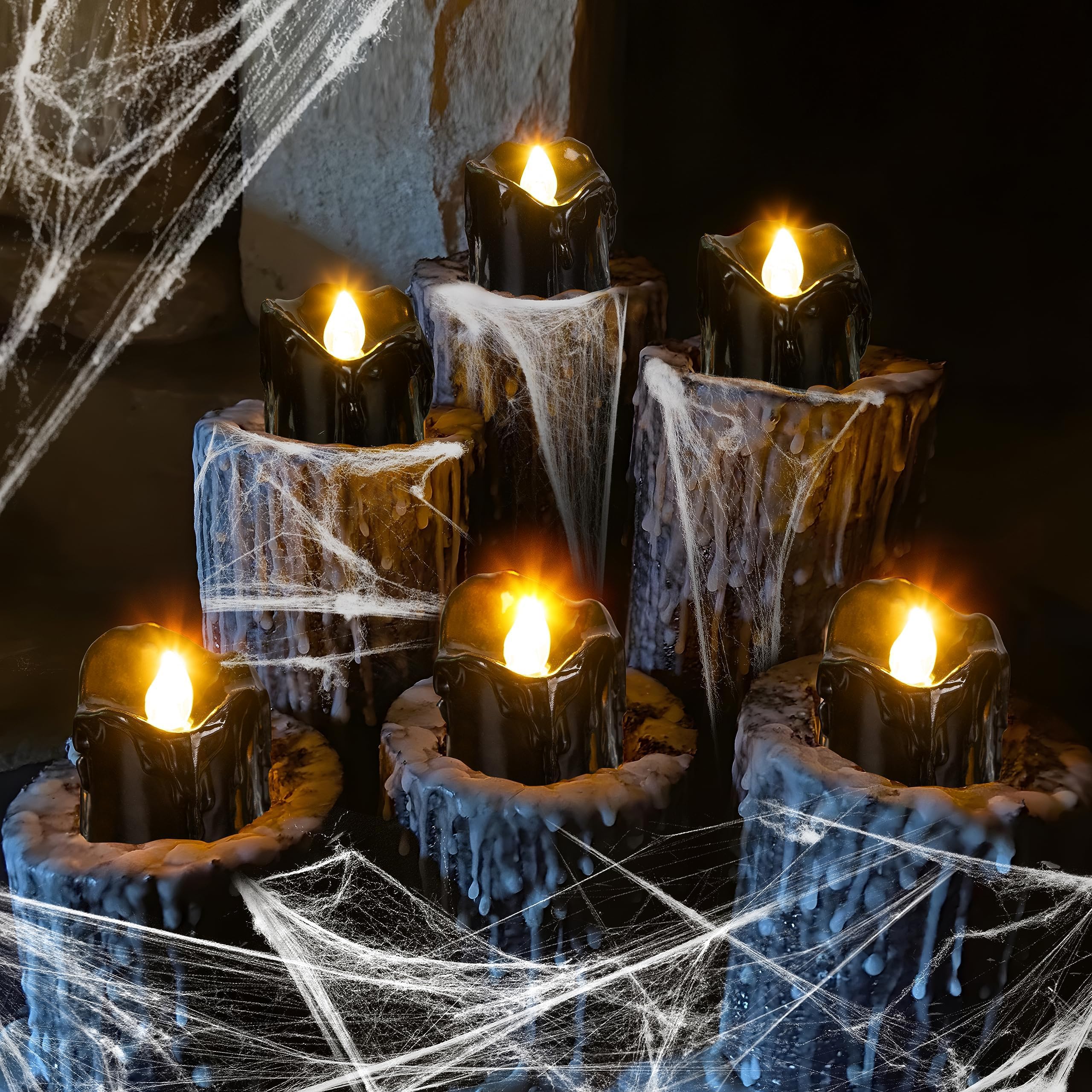 Halloween Deko Geister Baumstumpf mit LED Licht, 2 Stück Halloween ...