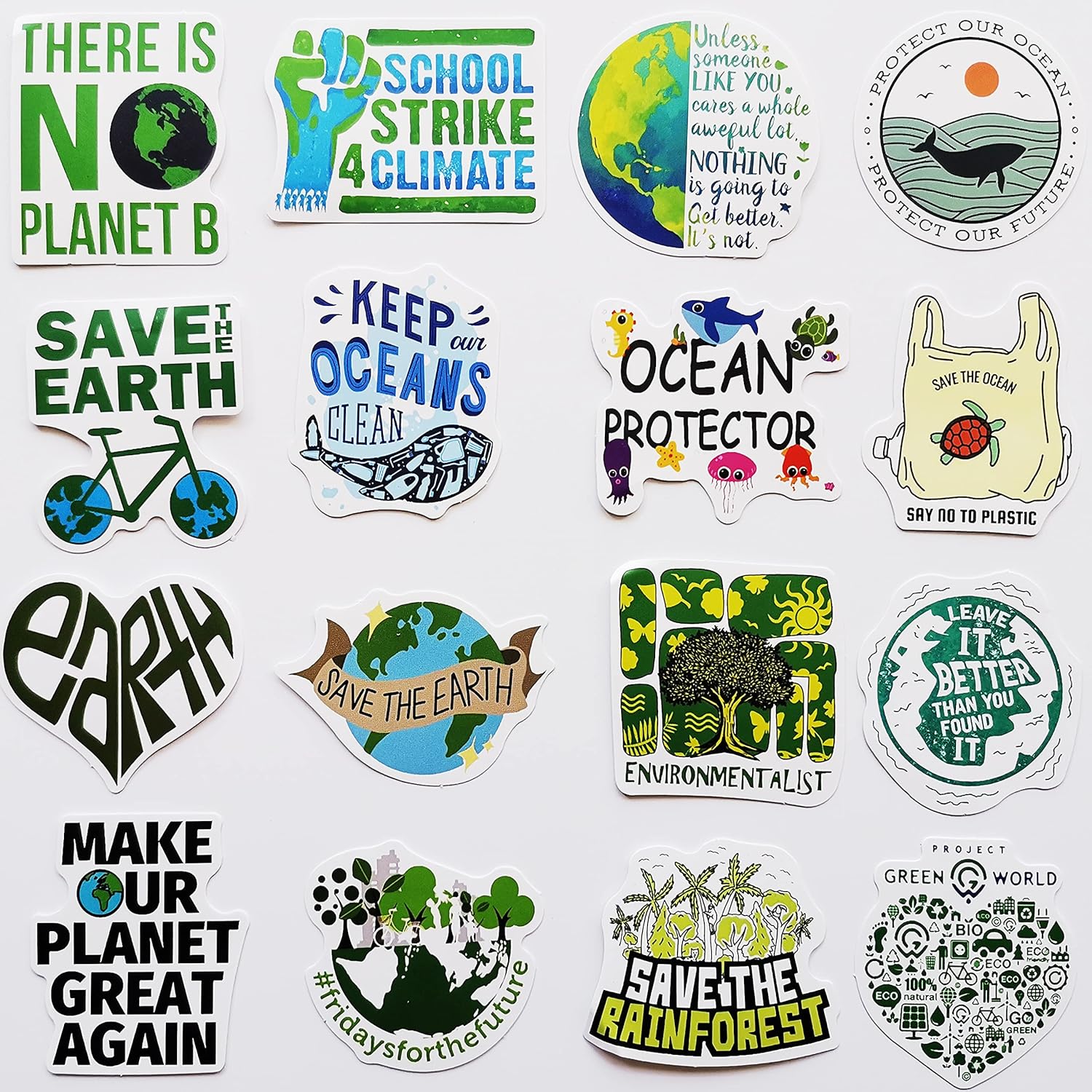 Amazon.com: Save Earth Stickers Protect Our Planet Decal Conserve Earth ...