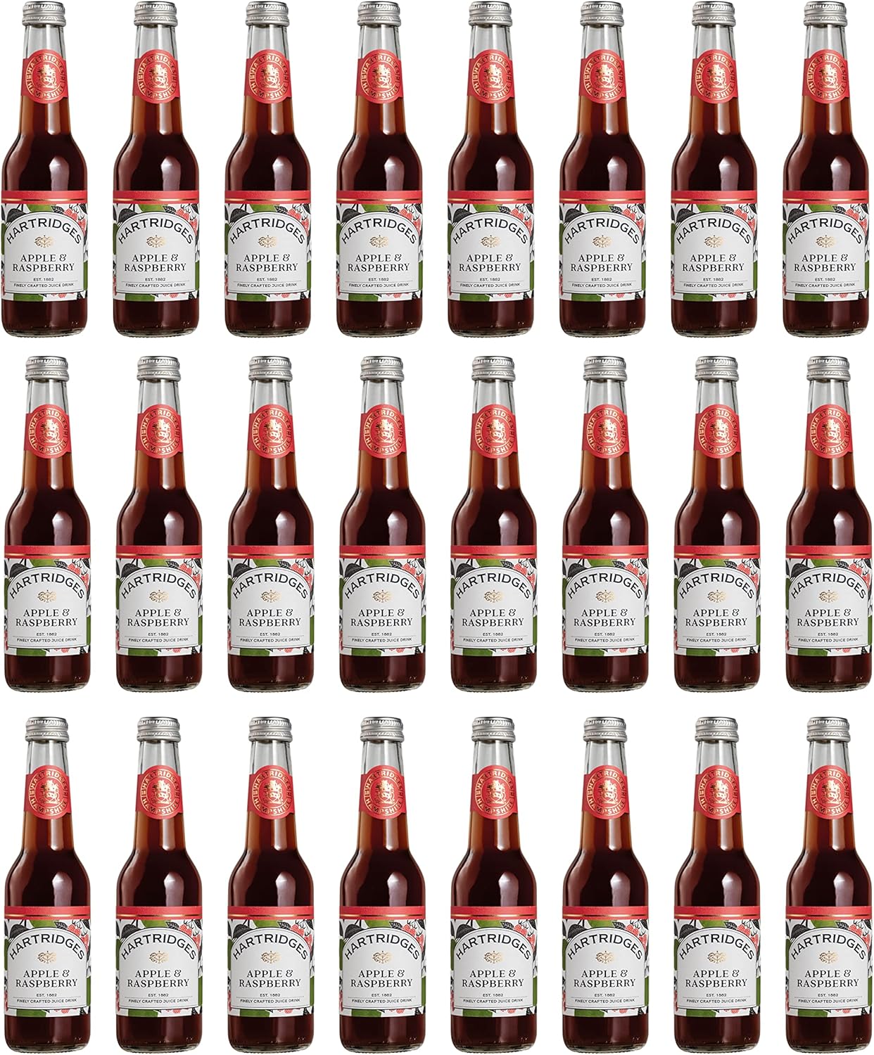 Hartridges Apple & Raspberry Juice 275ml Glass Bottles - Pack of 24 ...