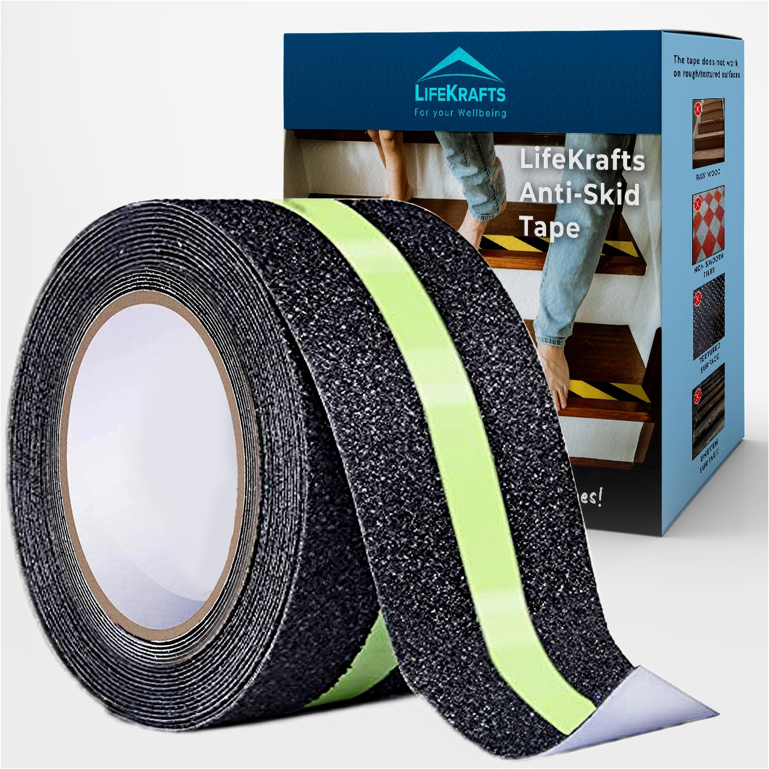 3M ANTI SKID TAPE 2" WIDTH 60 FEET LENGTH : Amazon.in: Health ...