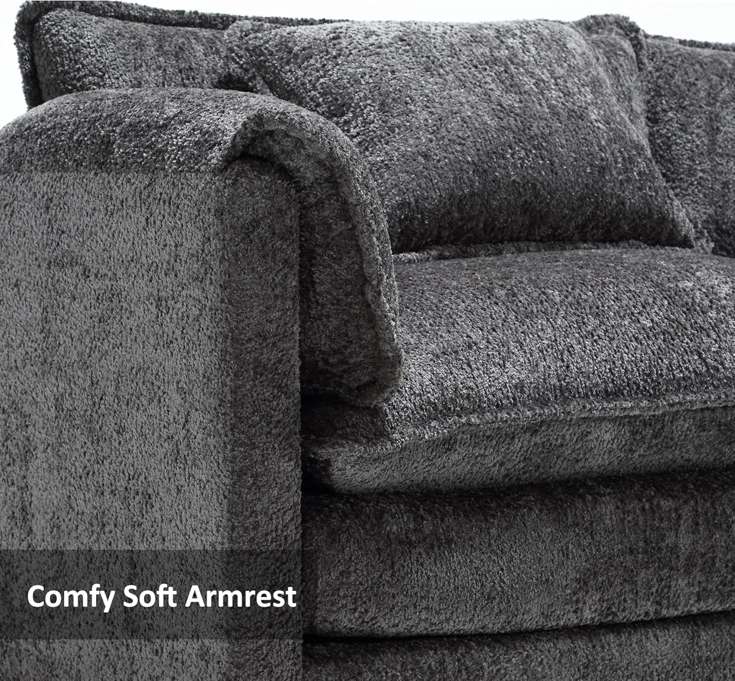 Tmsan Sofá en forma de L de 112.2 pulgadas, moderno sofá modular ...