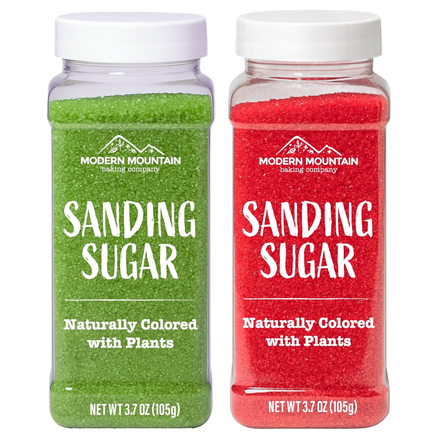 Amazon.com: Holiday Sanding Sugar Set - Red & Green Naturally-Colored ...