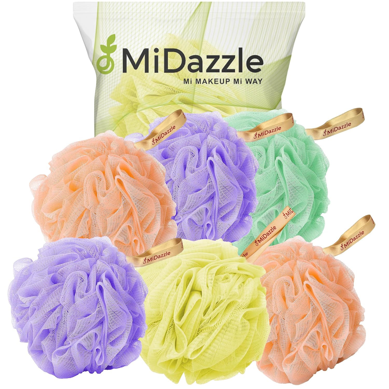 Buy Midazzle Luxury Bathing Loofah Sponge Exfoliator Scrubber for High Lather Cleansing (Small ...