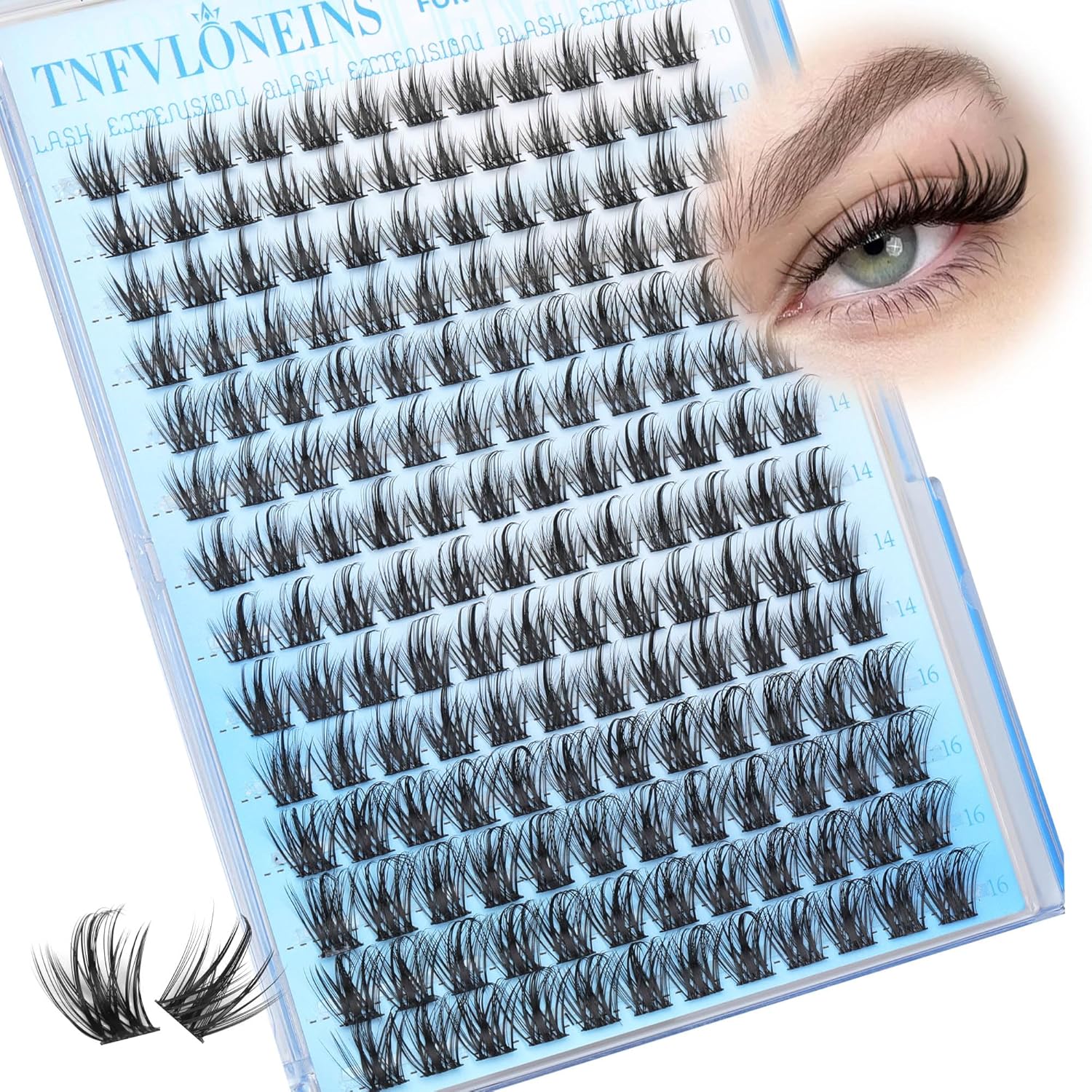 Amazon.com: Wispy Lash Clusters Manga Cluster Eyelash Extensions DIY ...