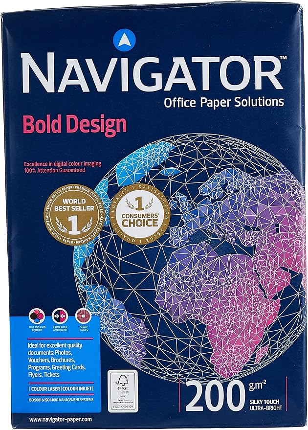 Navigator 989477 A4 200 Gsm 150 Sheets Ultra White Office Papers ...