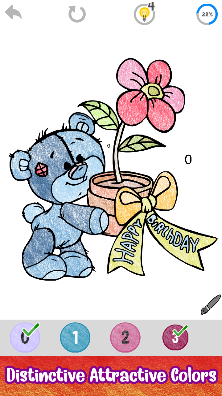 Teddy Bear Color by Number - Grownups Paint + Glitter + Crayon Coloring ...