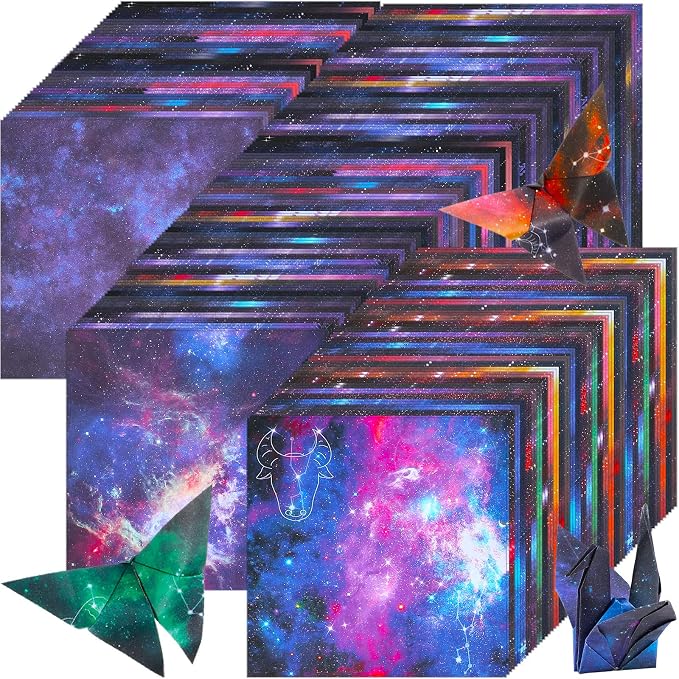 Amazon.com: 1200 Sheets Square Galaxy Origami Papers 6" x 6" Scrapbook ...