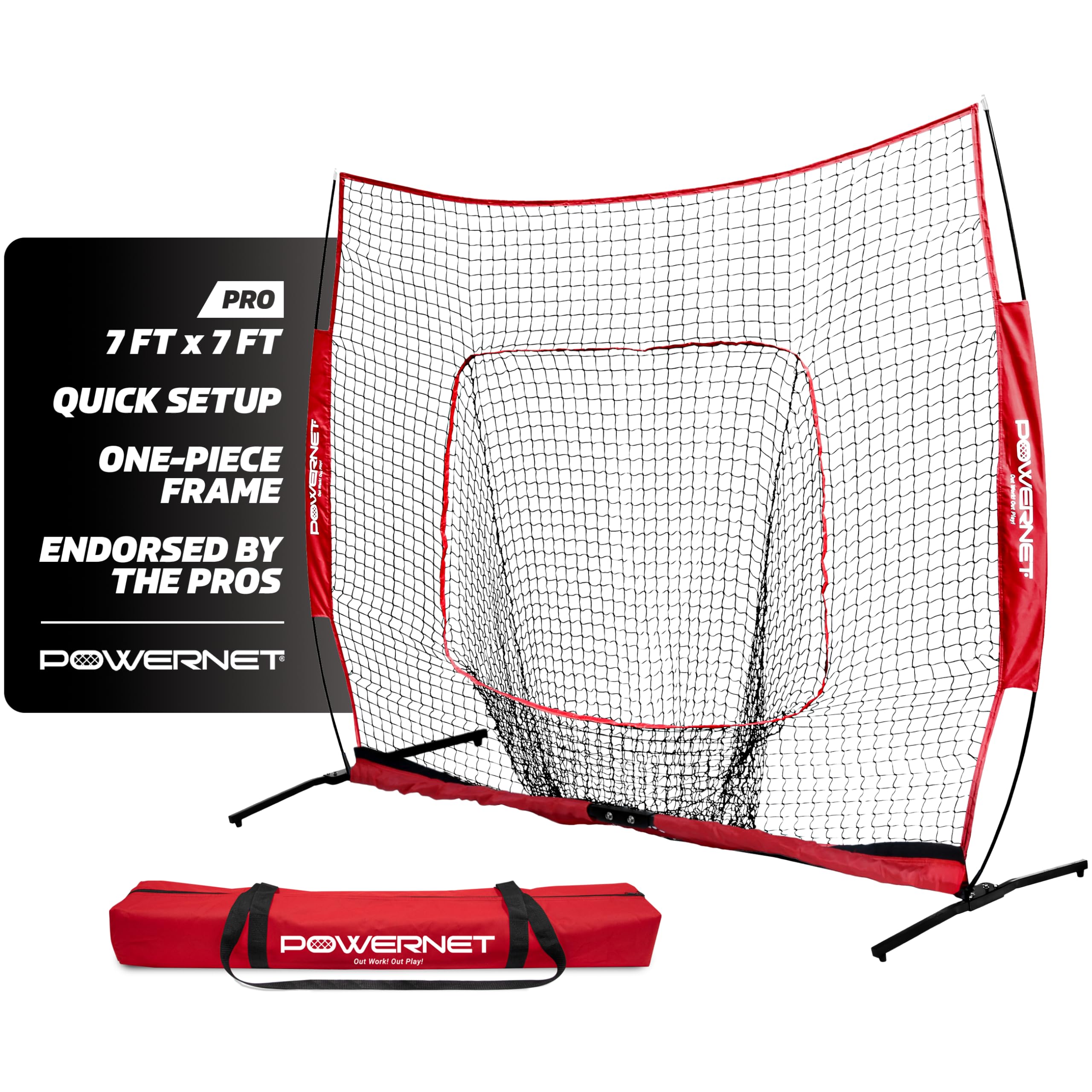 Snapklik.com : PowerNet Pro One Piece Softball & Baseball Net, Portable ...