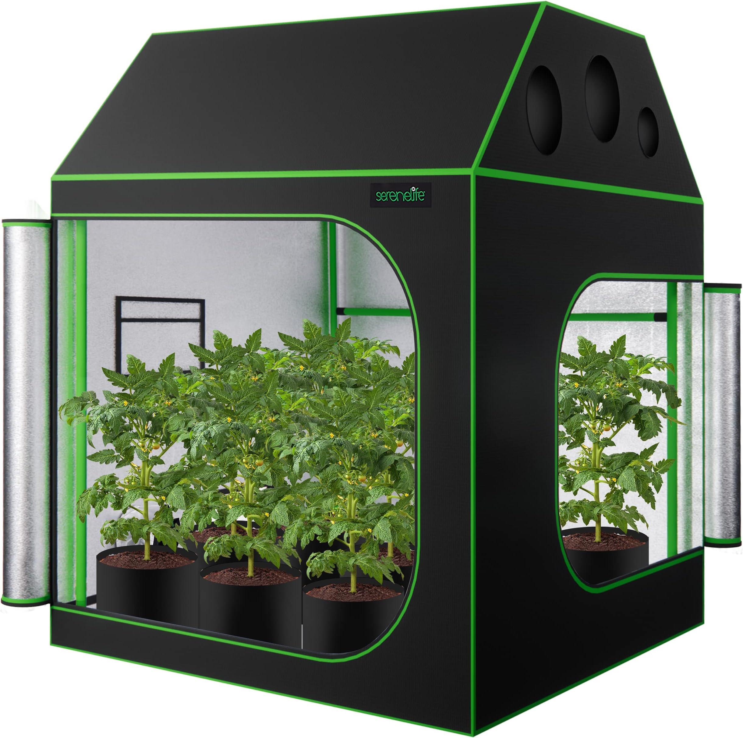 Amazon.com: SereneLife Lightweight Hydroponic Grow Tent Garden-60'' x ...