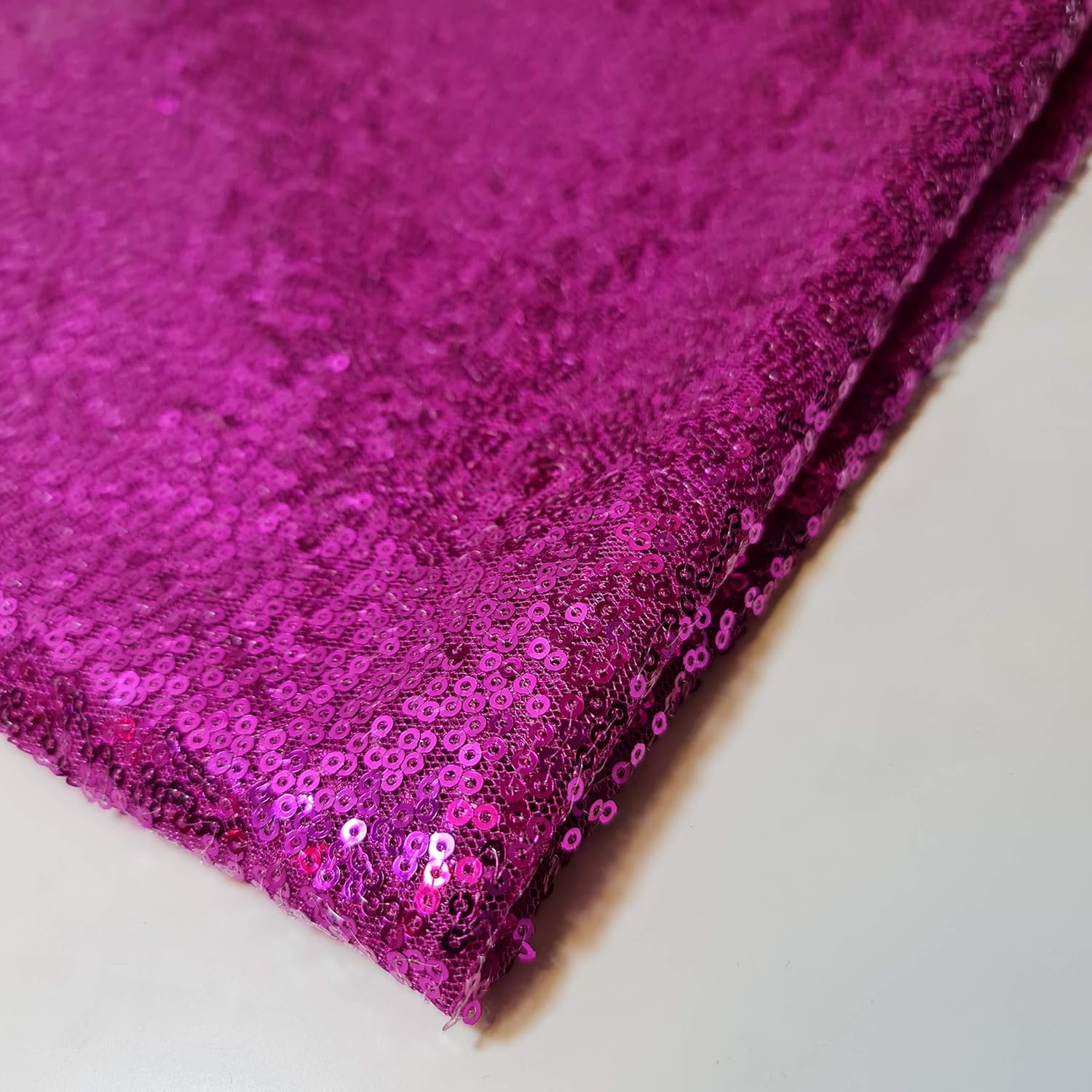 Magenta Sequin Fabric Sparkly Shiny Bling Decorations Material Cloth ...
