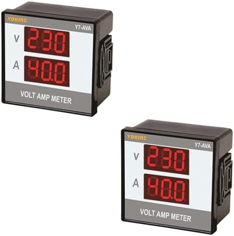 Digital Ac Volt Meter & Amp Meter Upto 50A, 230Ac (A1+V1), Red : Amazon ...