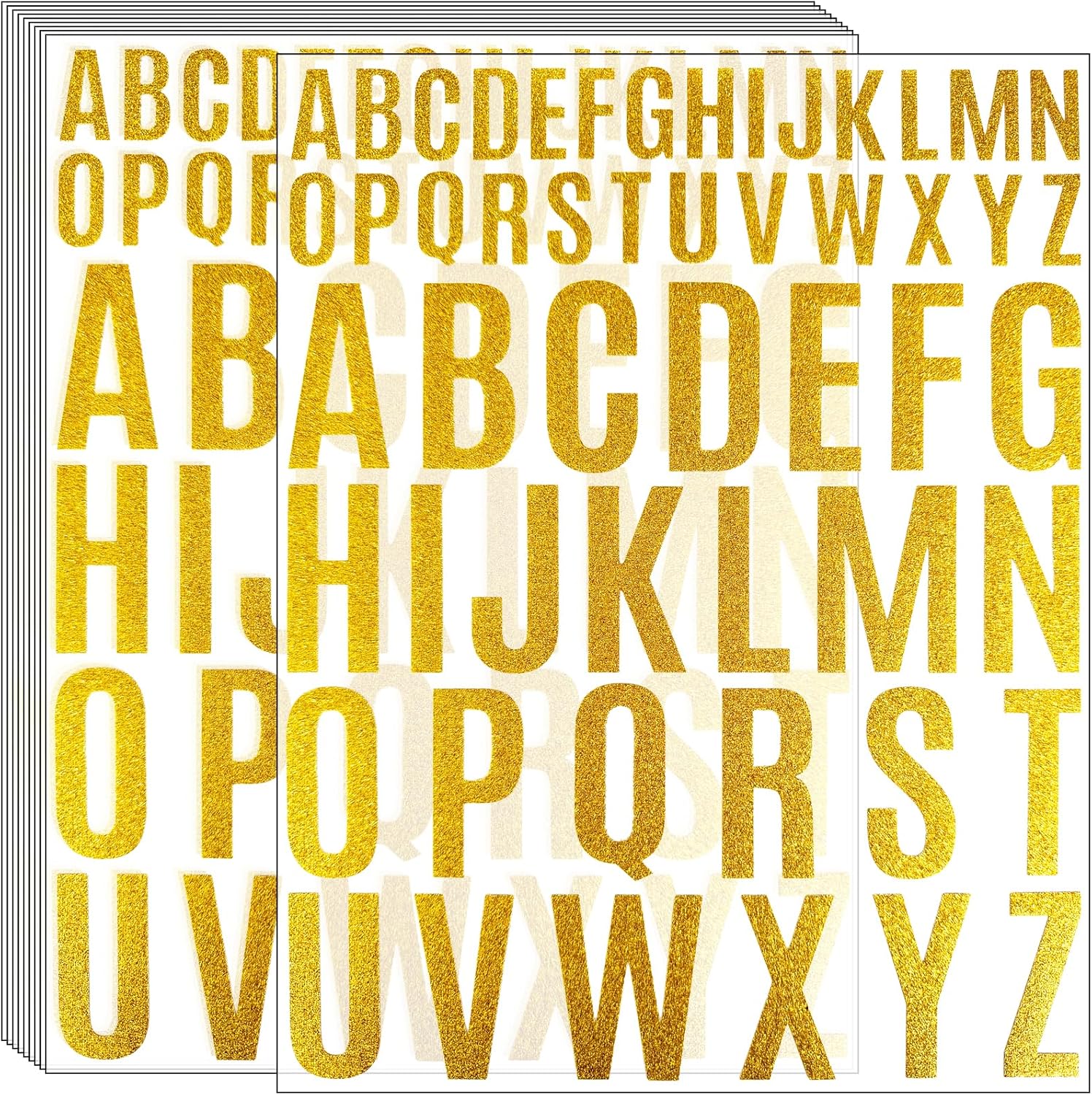Amazon.com: Waynoda 520 Pieces Glitter Letter Stickers 10 Sheets ...