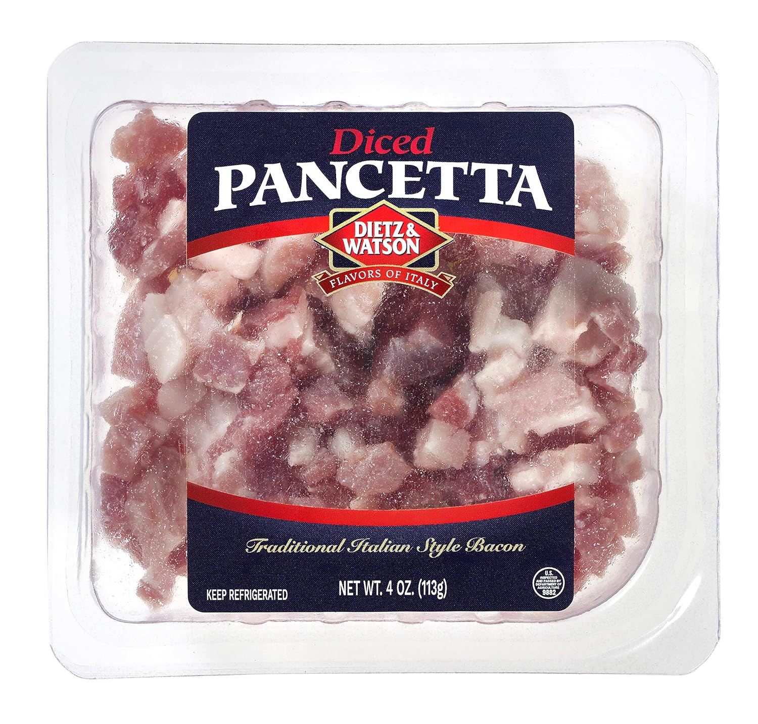Amazon.com: Dietz & Watson DW Legacy Diced Pancetta, 4 oz : Grocery ...