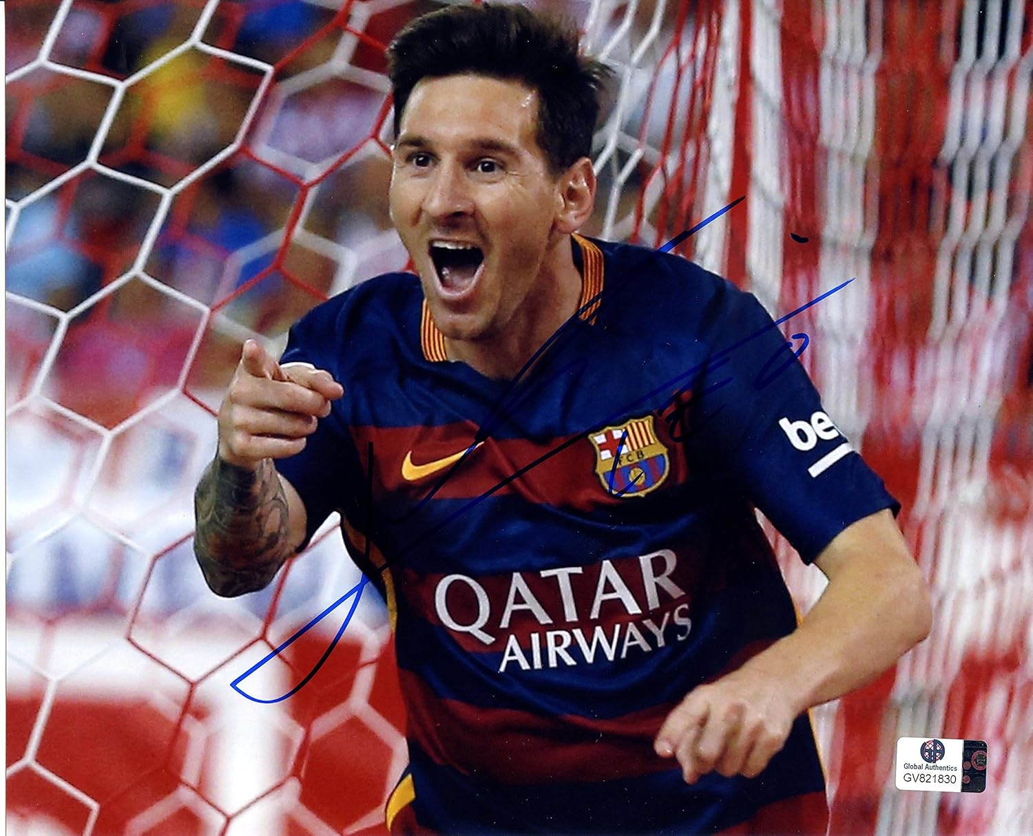Lionel Messi Barcelona Just Scored Signed Autographed 8 x 10 Photo ...
