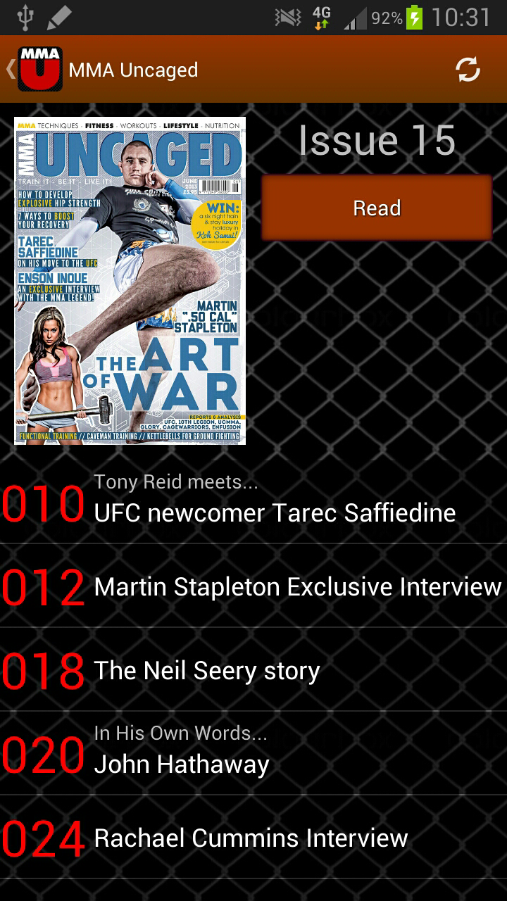 MMA Uncaged Magazine - App on Amazon Appstore