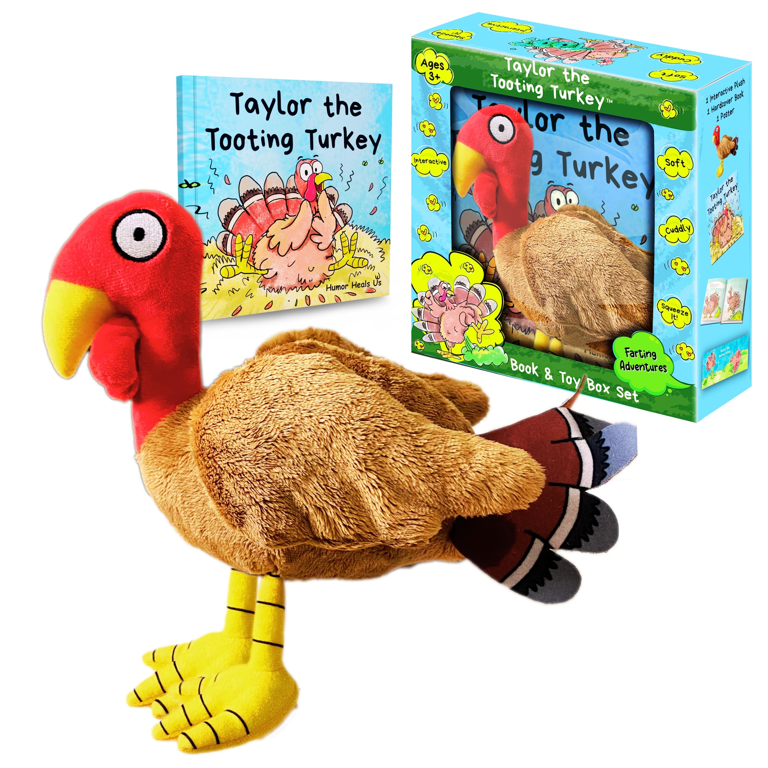 Amazon.com: Taylor the Tooting Turkey Interactive Farting Toy Book Gift ...