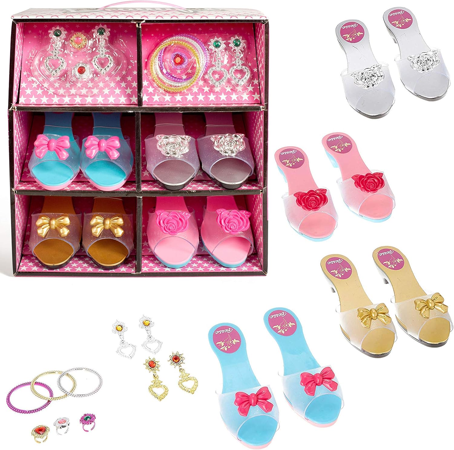 Amazon.com: IQ Toys Princess Dress Up Play Shoes and Jewelry Boutique ...