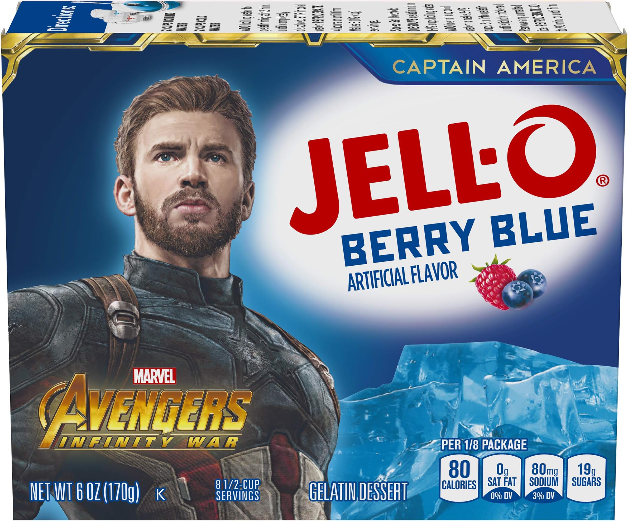 Amazon.com : Jell-O Berry Blue Gelatin Mix (6 oz Boxes, Pack of 6 ...