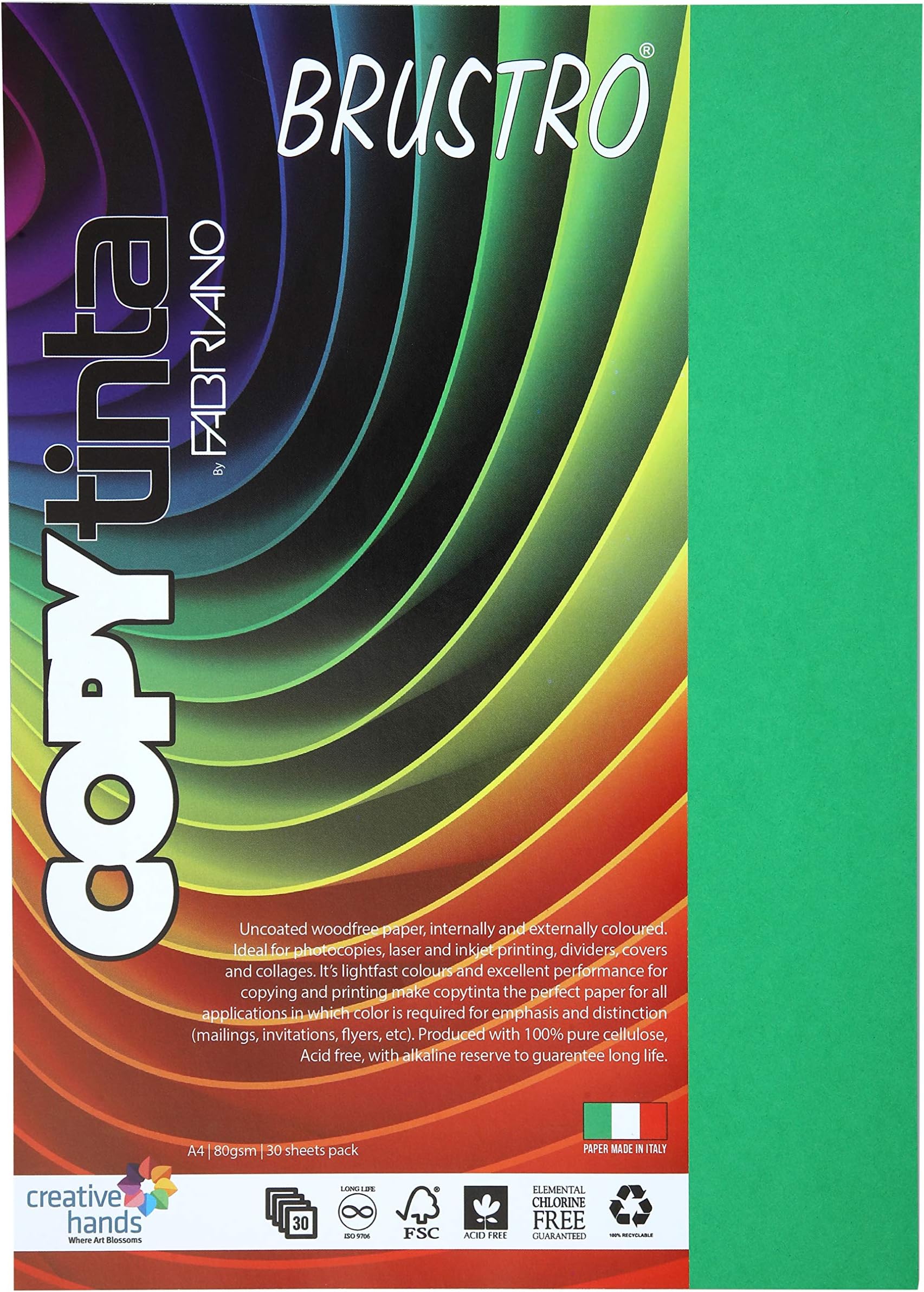 Eclet 40 pcs GREEN Color Sheets (180-240 GSM) Copy Printing Papers/Art ...