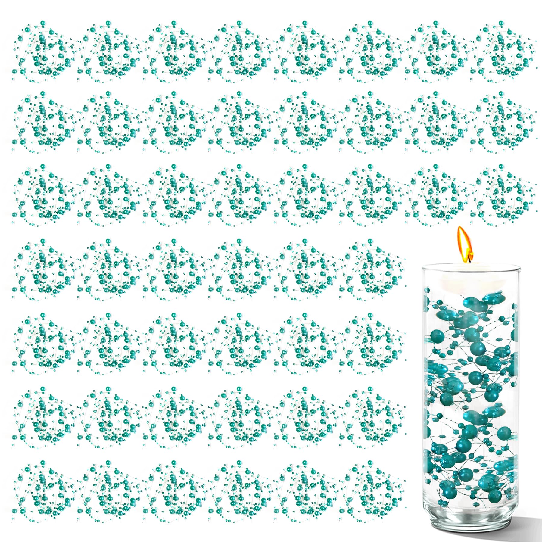 Amazon.com: 50 PCS Artificial Floating Beads for Centerpieces Vases ...