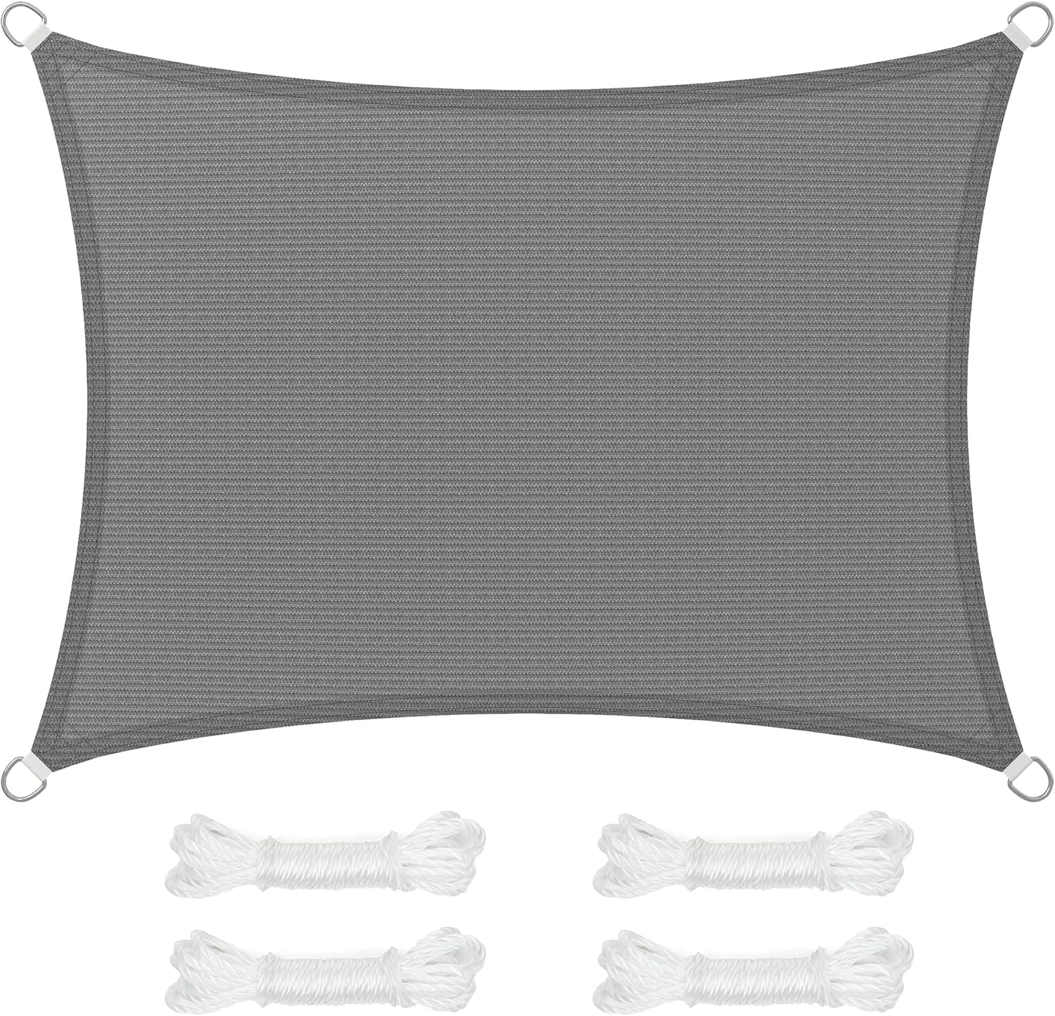 SONGMICS Sun Sail 3 x 4 m, Sun Shade Made of Tear-Resistant HDPE ...