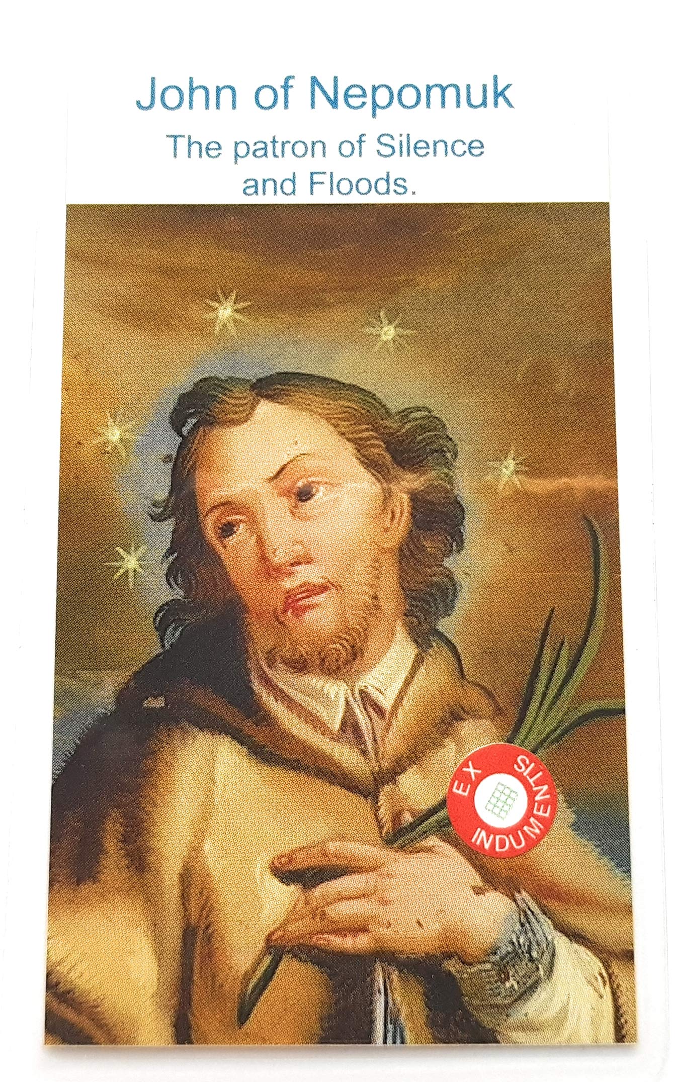 Buy Relic Card 3rd Class of John of Nepomuk Patron of Bohemia, San Juan ...