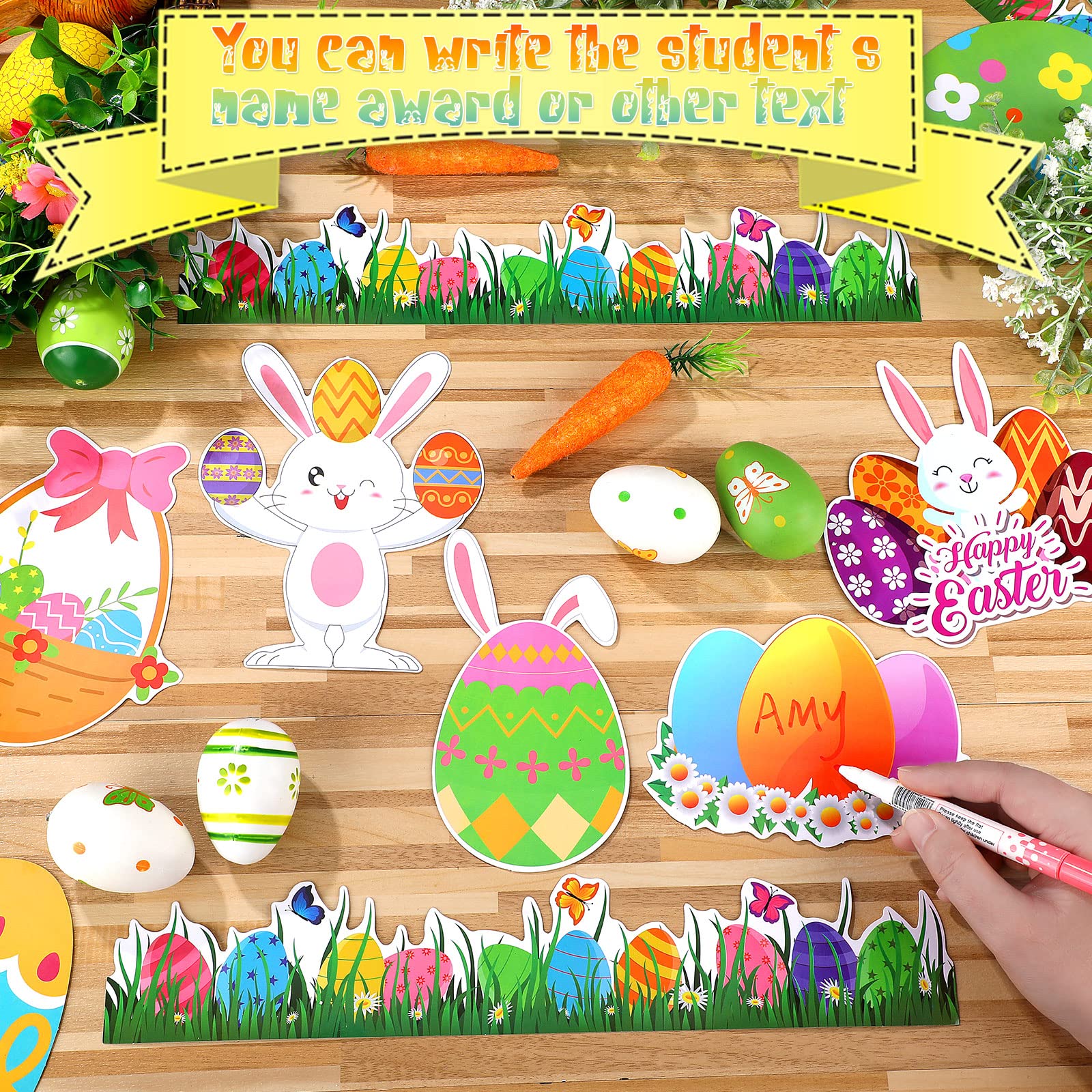 Spring Bulletin Board Decorations 108 Pcs Easter Bulletin Board ...
