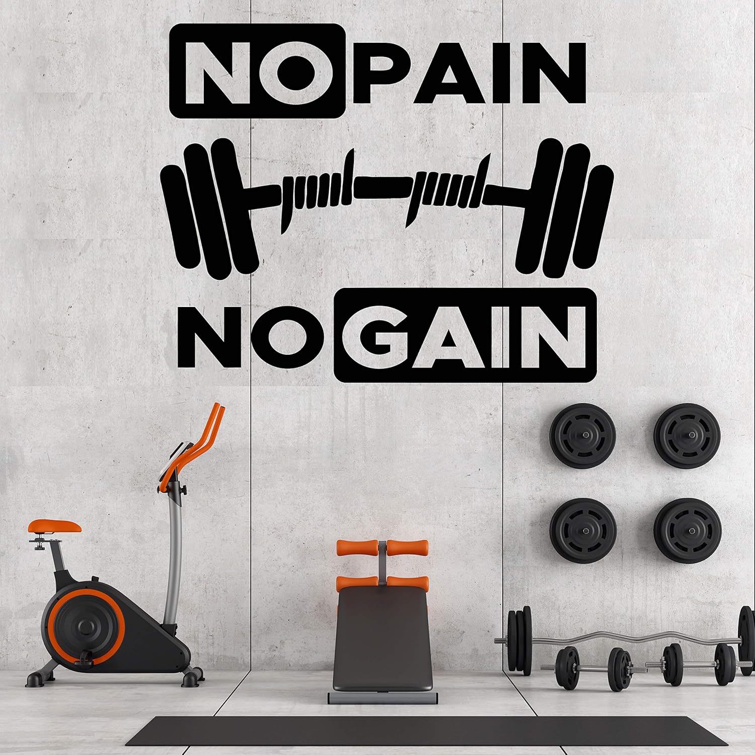 Amazon.com: 22 x 28 in Motivational Inspirational Gym Wall Decals ...