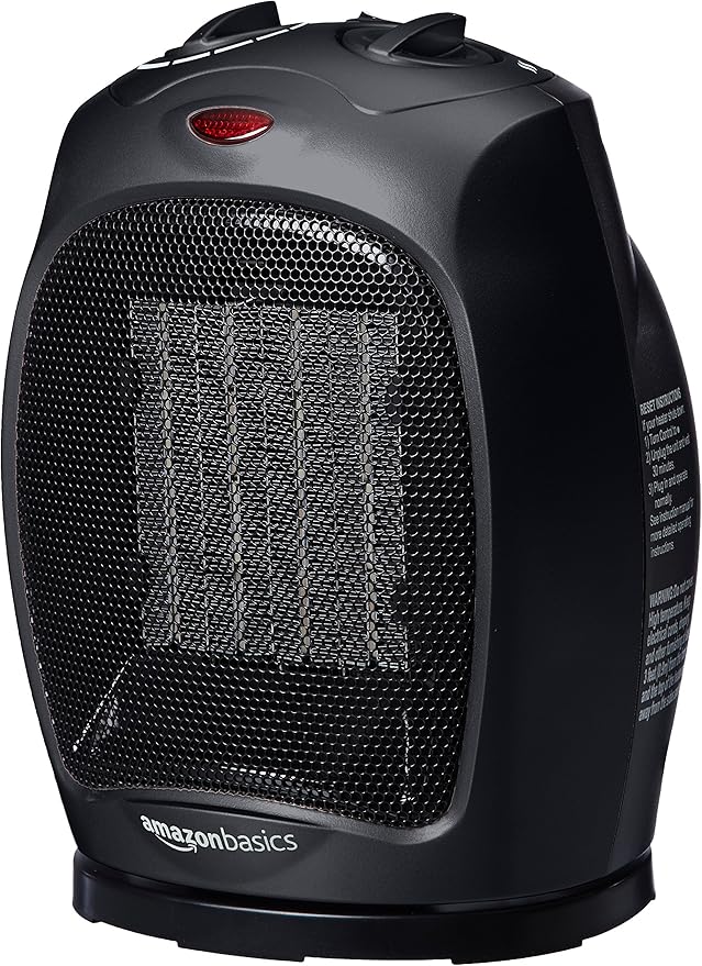 Amazon.com: Amazon Basics 1500 Watt Oscillating Ceramic Space Heater ...