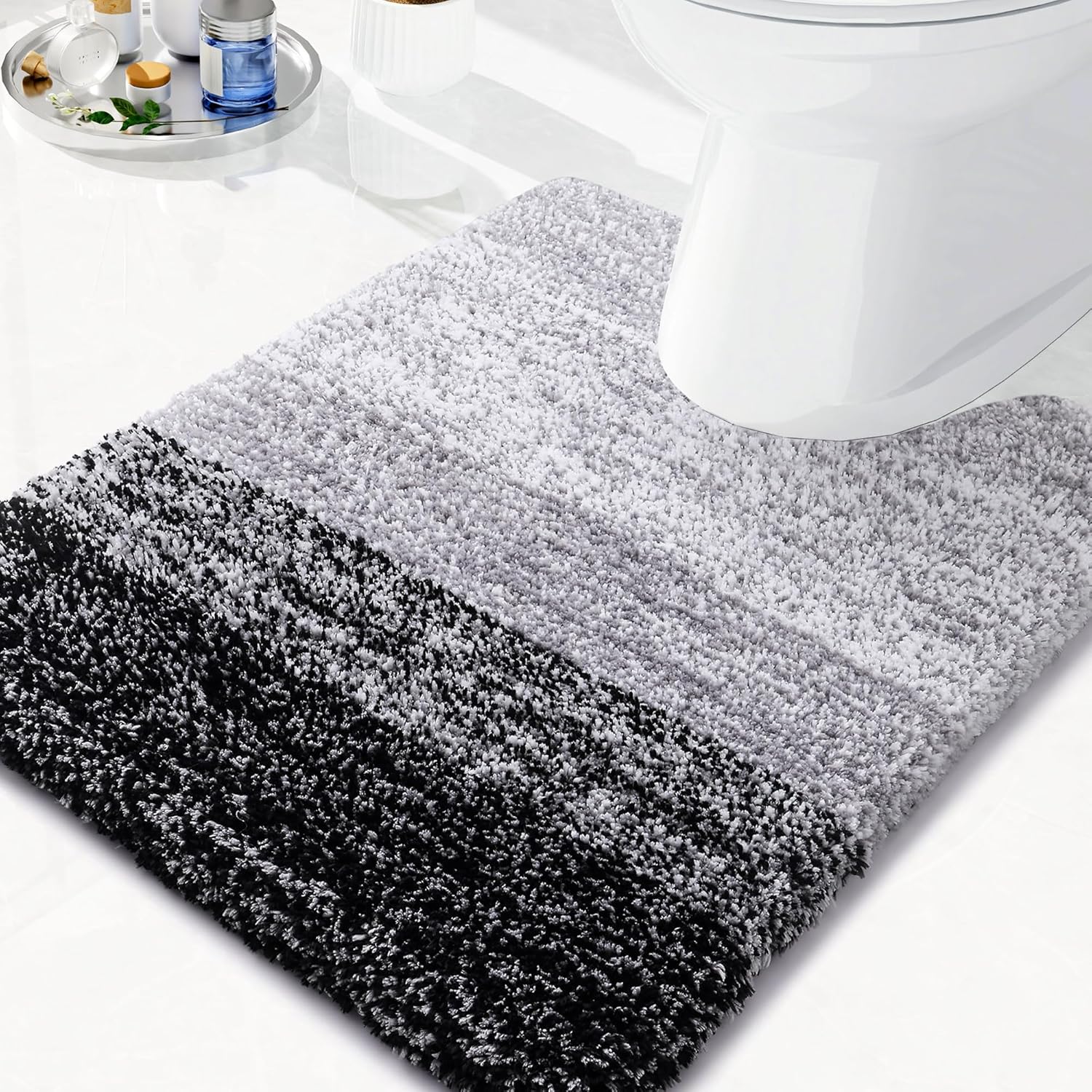Amazon.com: Arotive Microfiber Bathroom Rugs, Shaggy Soft and Absorbent ...