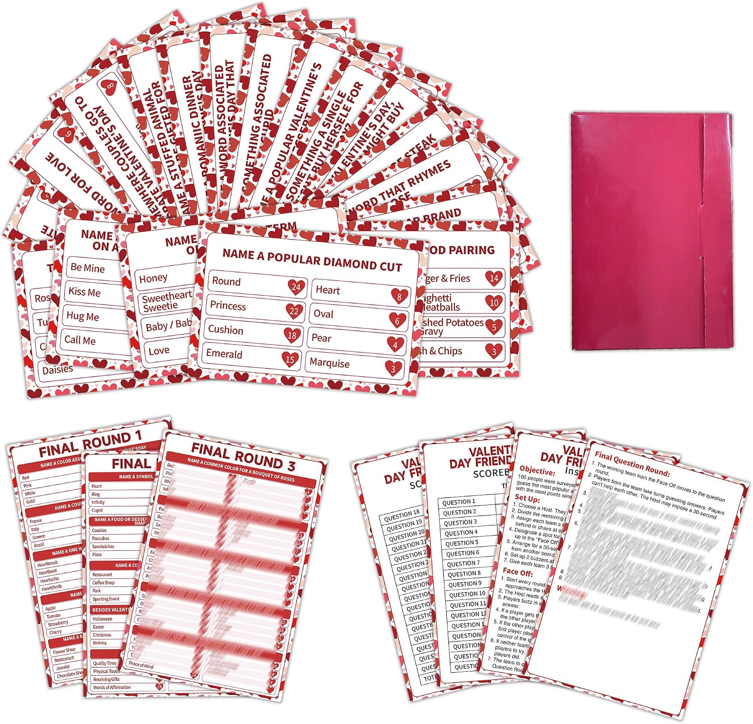 Amazon.com: Valentine's Day Feud Game, Valentine Party Games for Adults ...