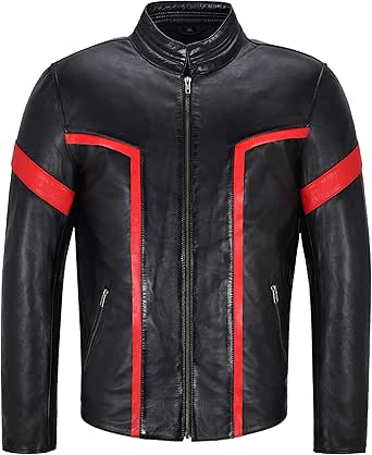 Smart Range Men's 6810 Black With Red Stripe Soft Napa Stylish Luxury ...