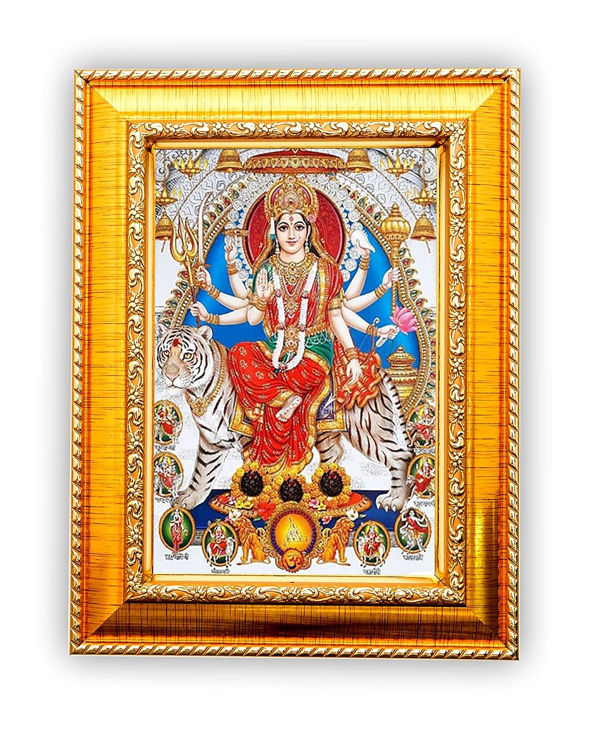 Nuoshopping Durga Maa Photo Frame for Wall and Pooja/Poster for Pooja ...