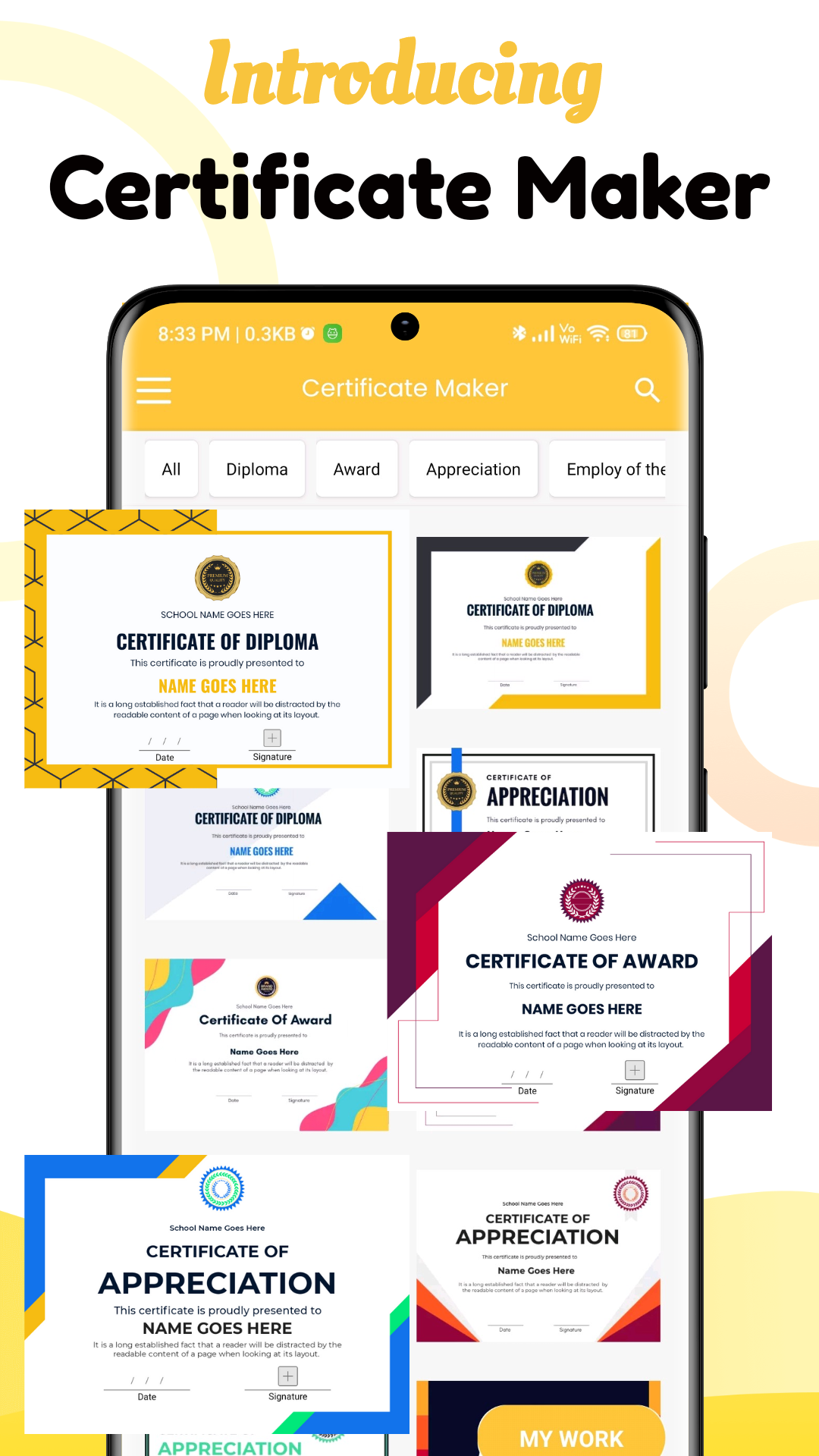 Certificate Maker & Template - App on Amazon Appstore
