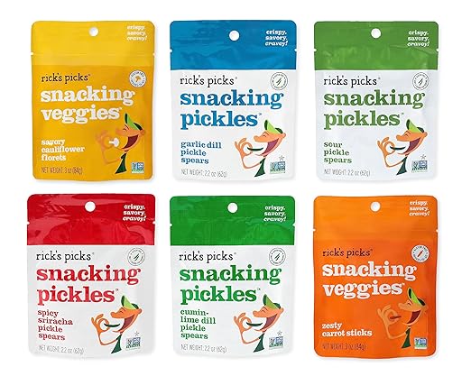 Amazon.com : Rick’s Picks Snacking Pickle-In-A-Pouch - 6 Pack Variety ...