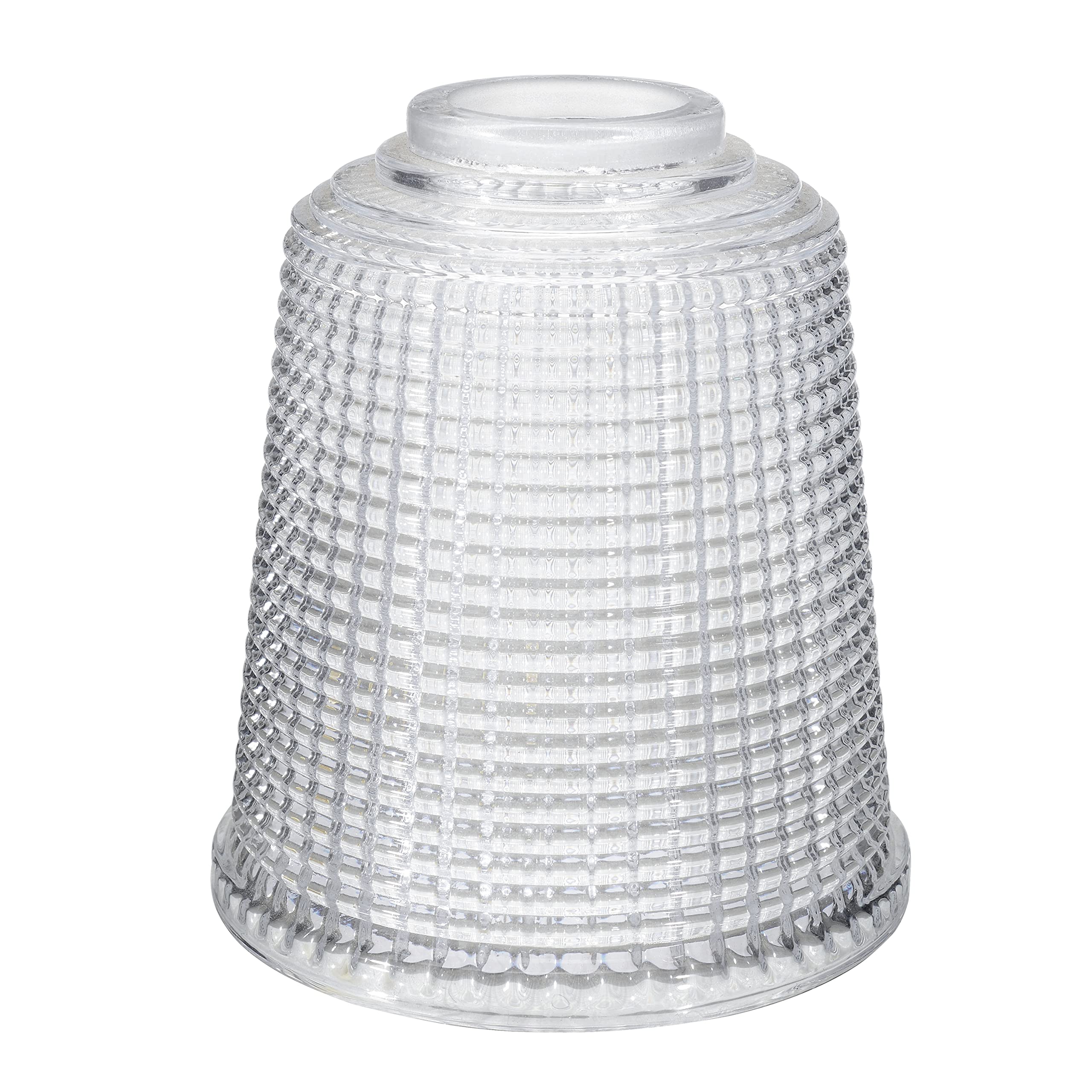 Aspen Creative 23526-60-1, Clear w/Grid Pattern Glass Shade for ...