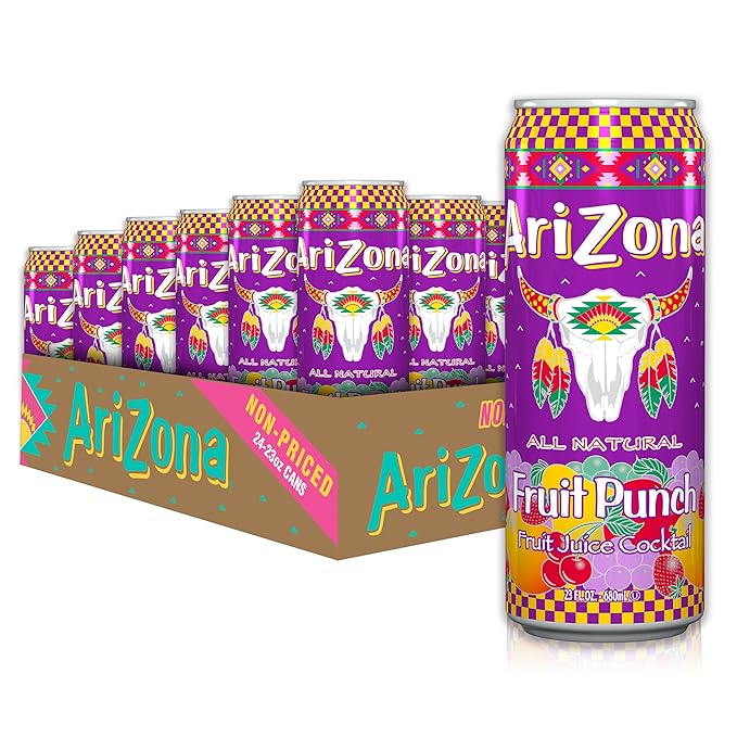 Amazon.com : AriZona Fruit Punch - Big Can, 23 Fl Oz (Pack of 24 ...