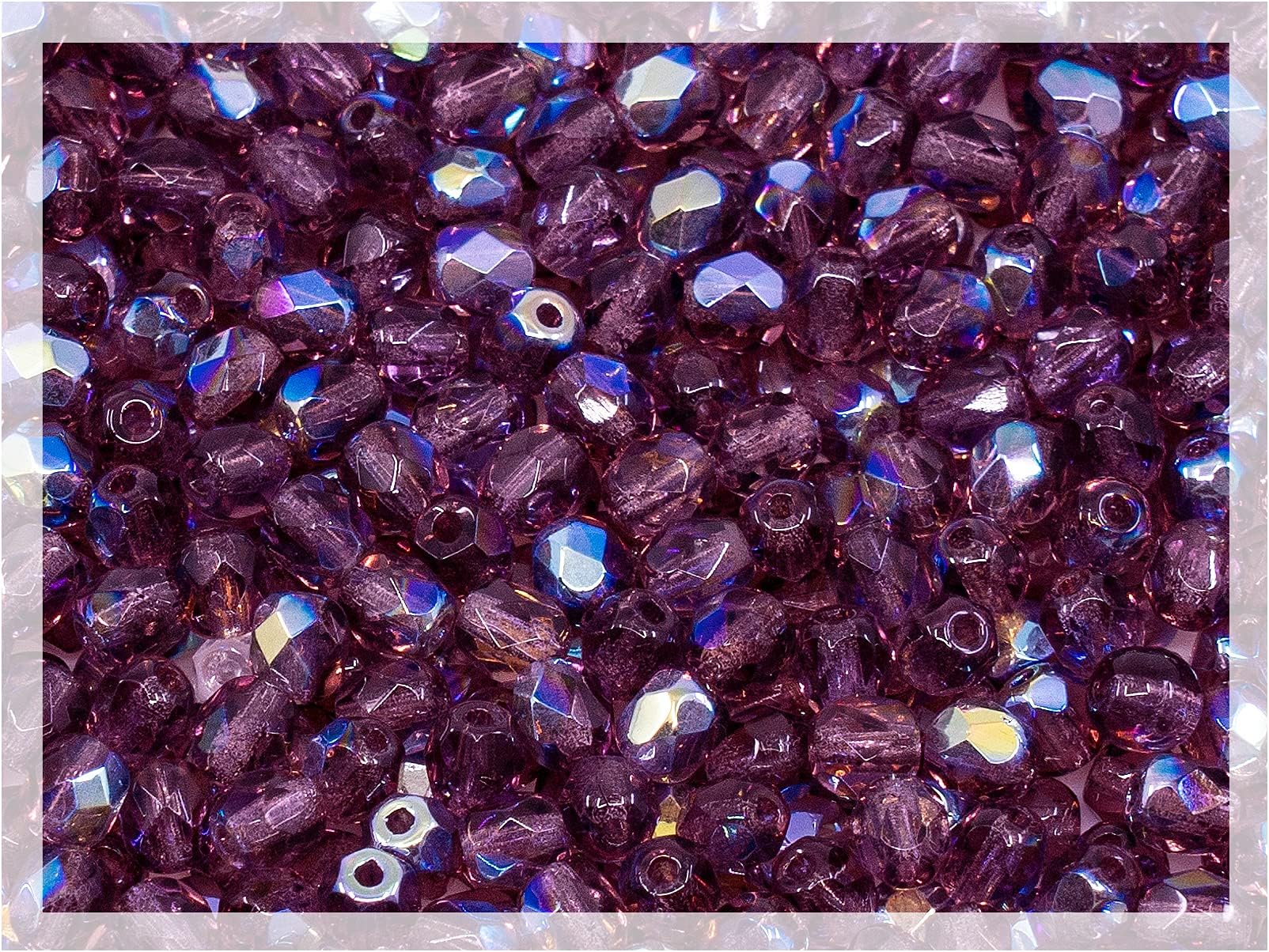 Amazon.com: Czech Glass Faceted Fire-Polished Beads, Round 3mm. Set: a ...