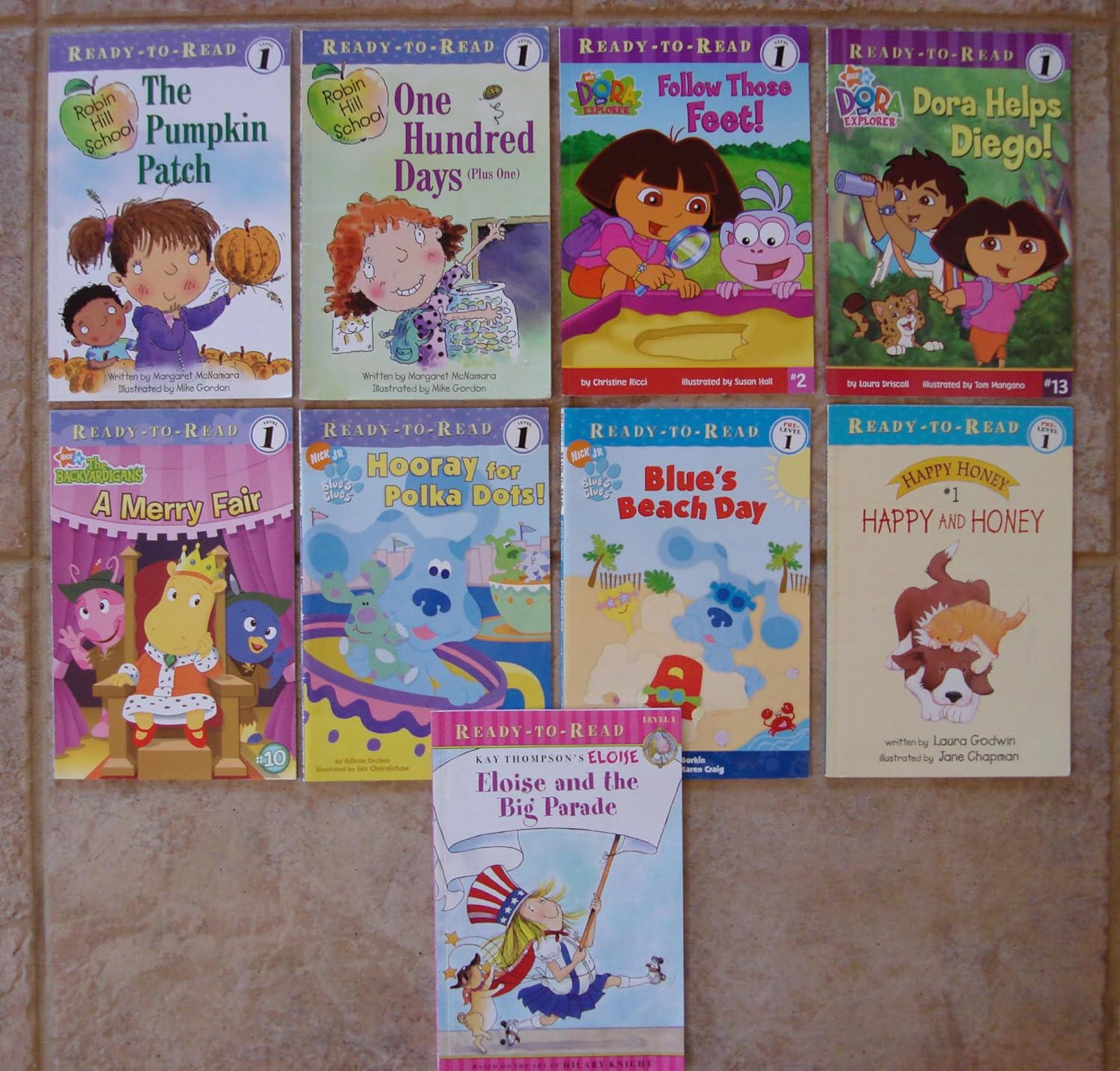 Set of 9 "Ready-To-Read" Early Reader Books: Level 1 (Dora the Explorer ...