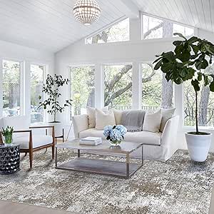 Amazon.com: MODERGRACE Area Rug Living Room Rugs: 7x9 Rug for Bedroom ...
