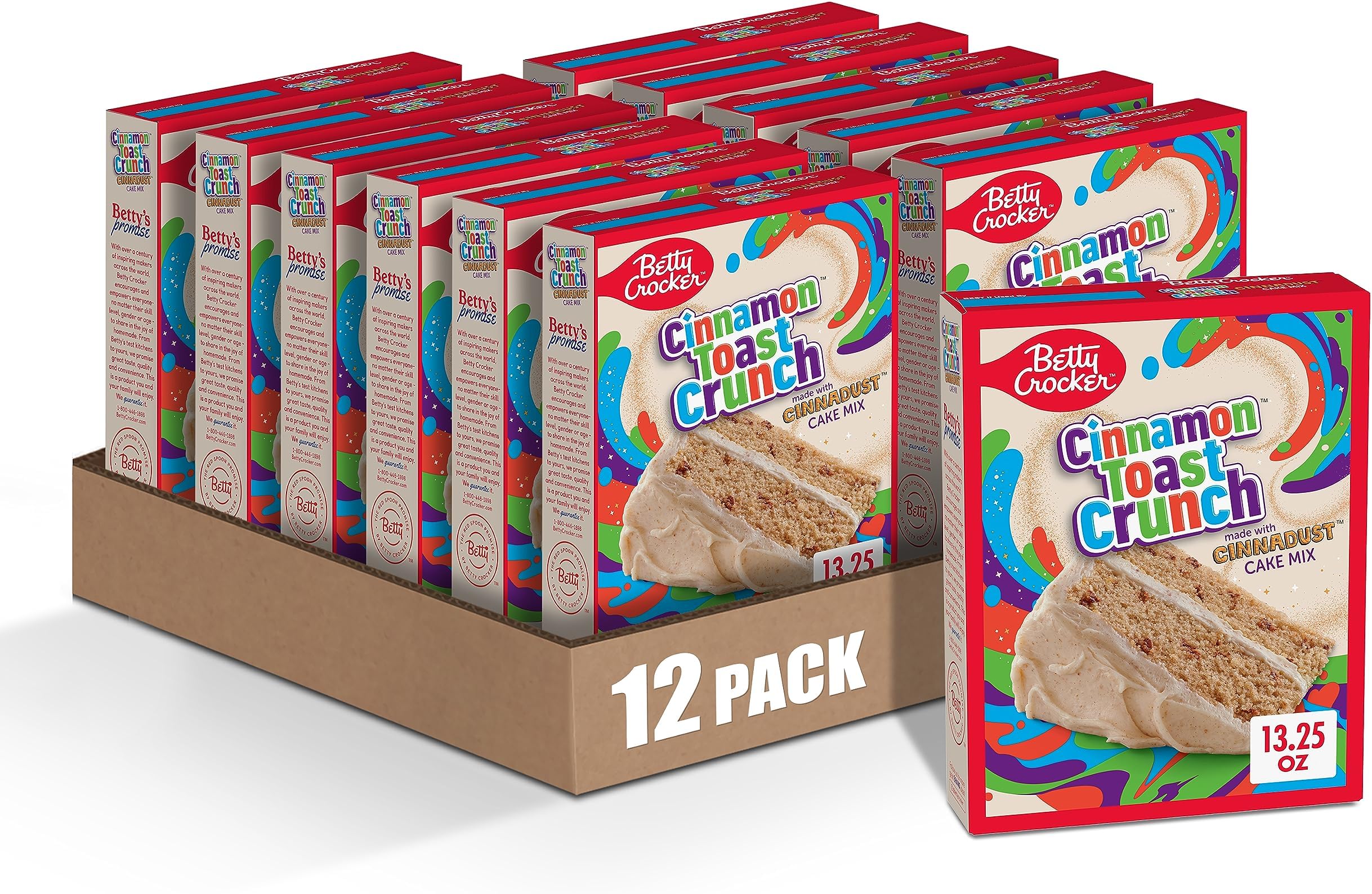 Amazon.com: Betty Crocker Cinnamon Toast Crunch Cake Mix, Made with ...