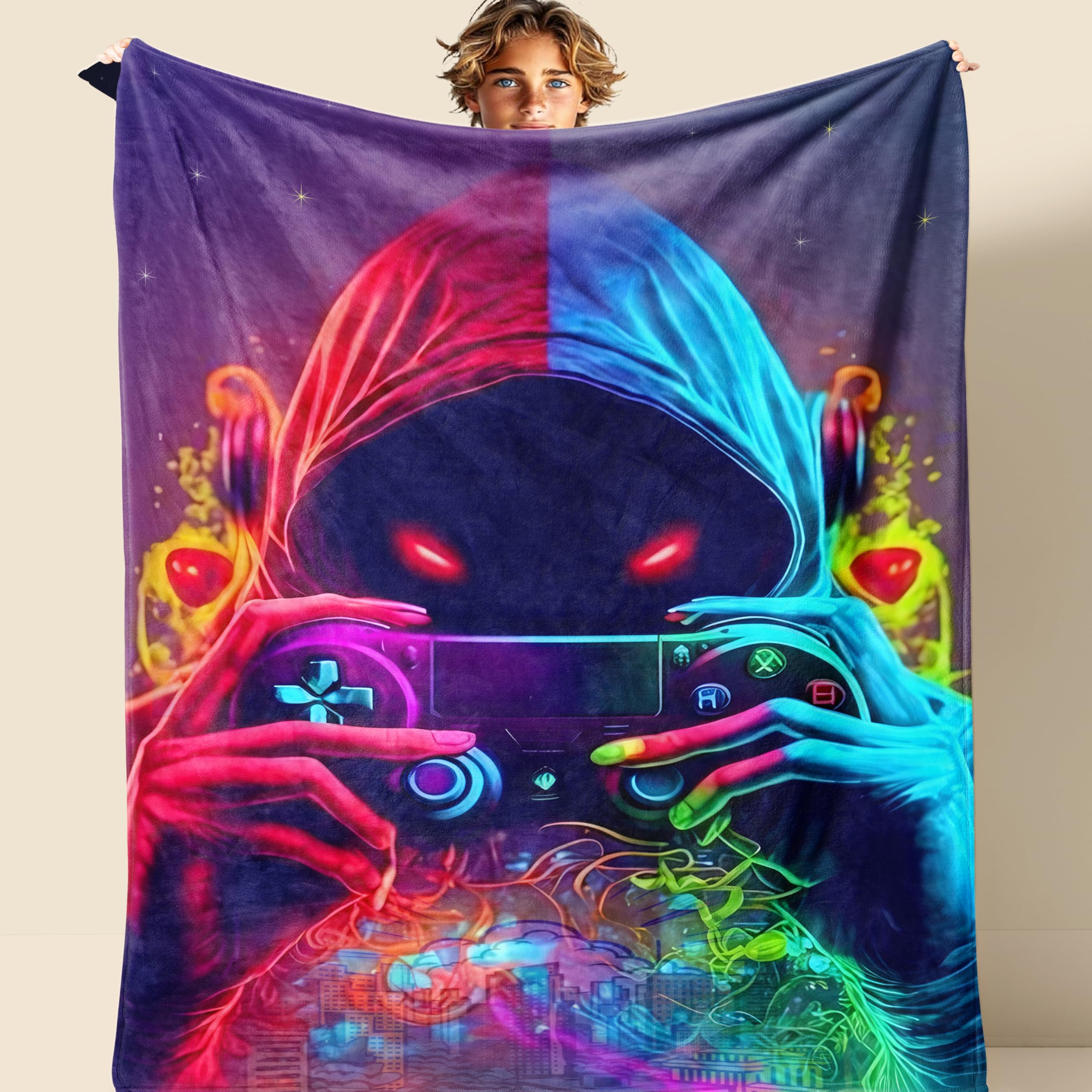 Amazon.com: jvycjlu Gaming Throw Blanket, Boys Girls Game Blankets ...