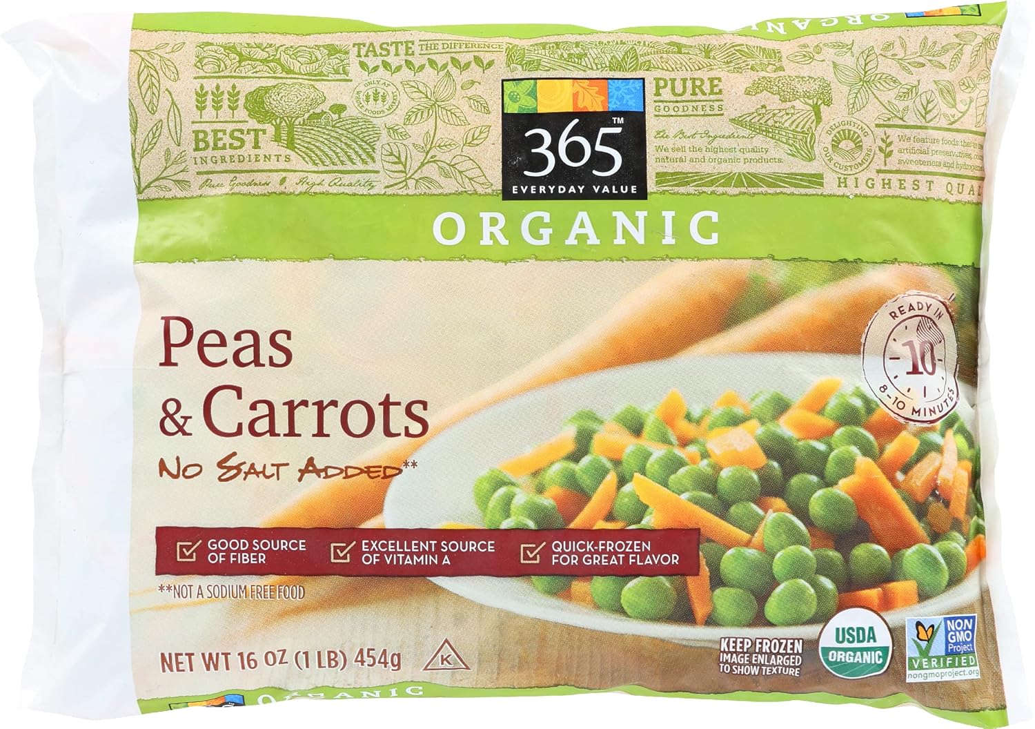 Amazon.com: 365 by Whole Foods Market, Peas And Carrots Organic, 16 ...